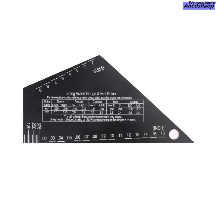 WeihonghunfeiGuitar String Action Gauge Black Triangle Electric Guitar ...