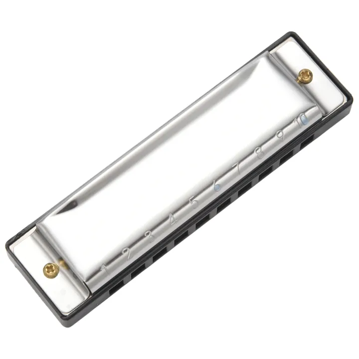 10 Holes Blues Harmonica Instrument Stainless Steel Mouth Organ | Daraz ...