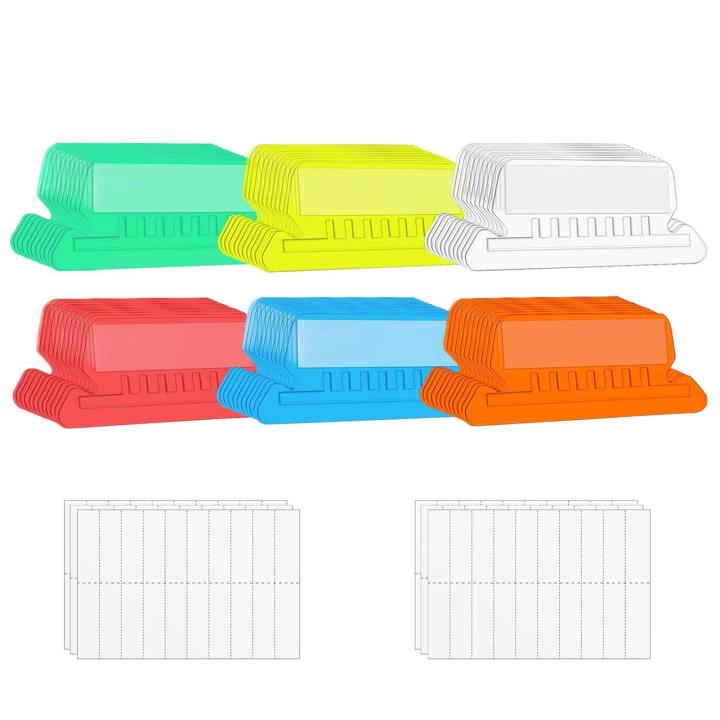 Modeow Letter Size Folder Labels 120pcs Clear Tab Label Holder Folders ...
