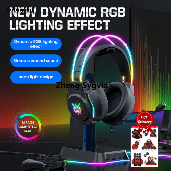 Haodeguiguo Sutuiying ONIKUMA Wired Gaming Headphone with Headband RGB ...