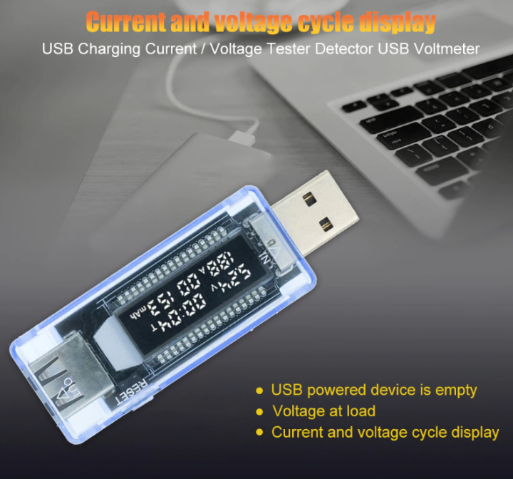 Digital USB Charger Capacity Meter Charging Current Voltage Monitor ...