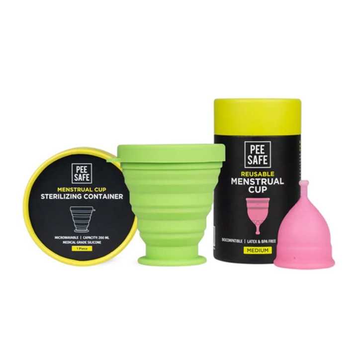 Pee Safe Menstrual Cup Medium + Sterilizer Container | Daraz.com.np