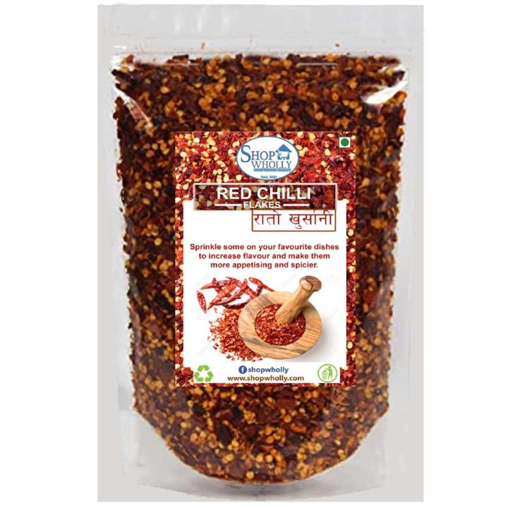 SHOP WHOLLY Red Chilli Flakes-100gm | Daraz.com.np