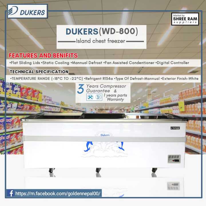 DUCKERS ISLAND CHEST FREEZER WD 800D LTR | Daraz.com.np
