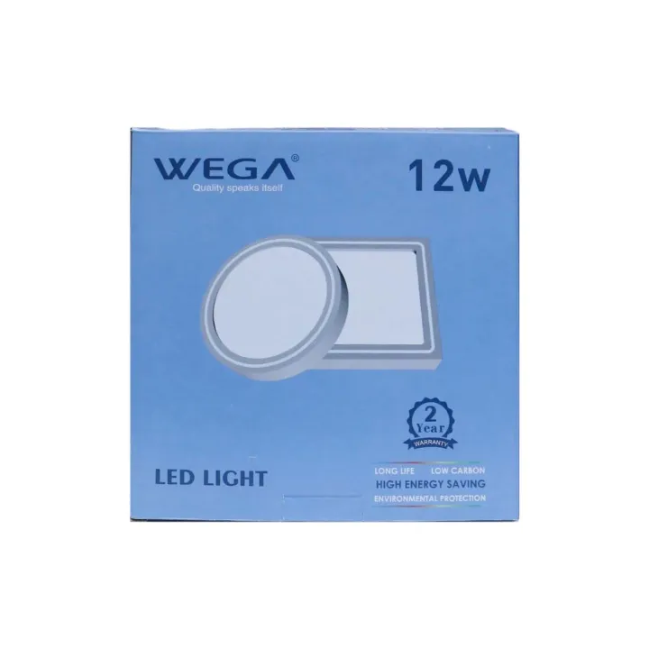 12 Watts Wega Round Surface LED Panel Light, CW/WW/NW 12W- No False ...
