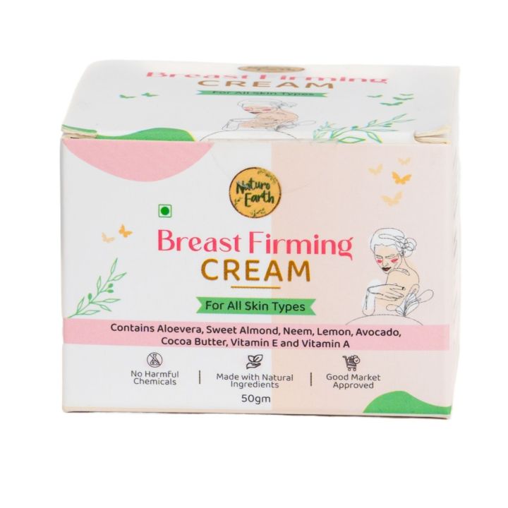 Naturo Earth Breast Firming Cream | 50gm | With Aloe Vera, Cocoa Butter ...
