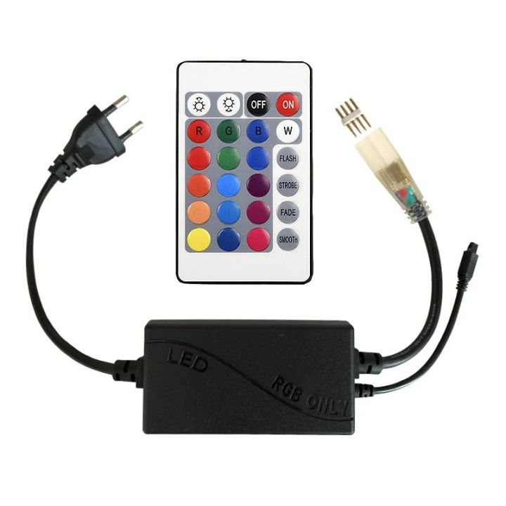RGB LED Controller For RGB Driverless LED Strip Light with IR Remote ...
