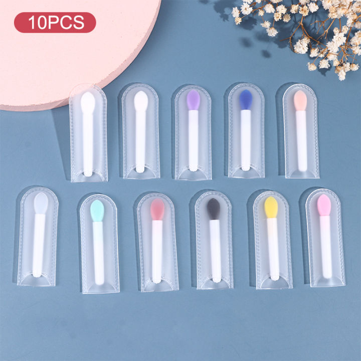 10Pcs Silicone Lip Balms Lip Mask Brush With EVA Packaging Dust ...