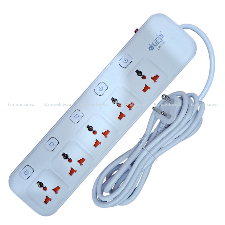 Urja UR-616 Power Extension Cord | 6 Universal Sockets with Individual ...