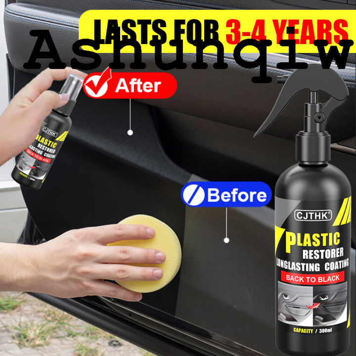 Ashunqiwen Car Plastic Restorer Back To Black Gloss Plastic Renovator ...