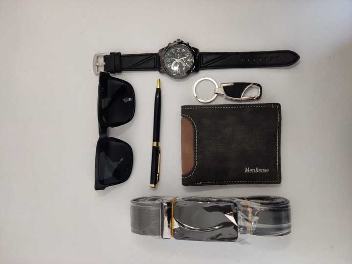 Wallet , Belt & Goggles Set Box For Men | Daraz.com.np