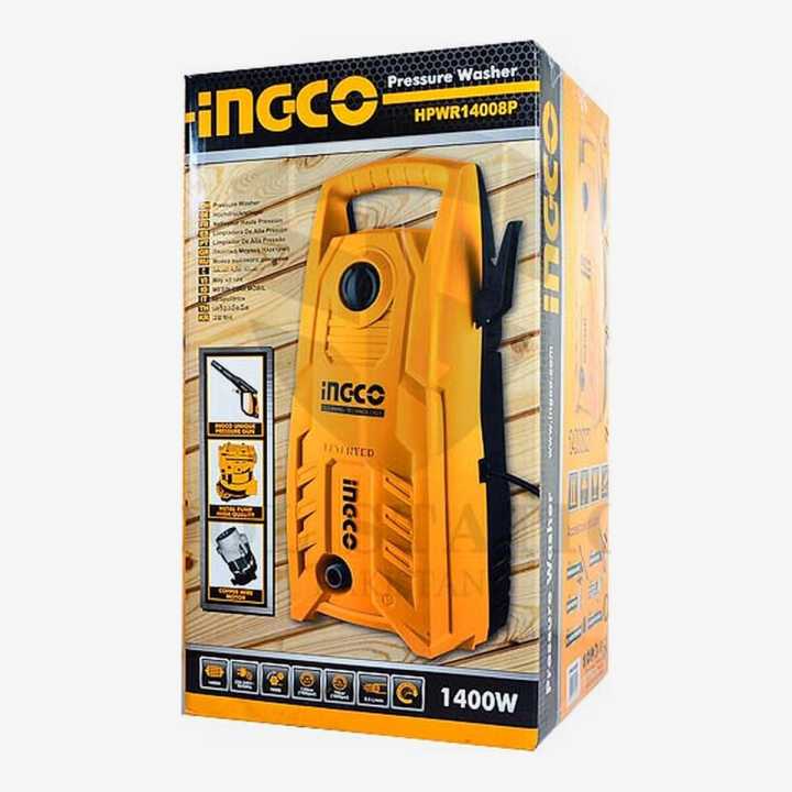 INGCO High Pressure Washer (1400 W) For Car And House Washing Power ...