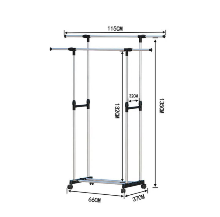 Double Pole Clothes Hanger | Daraz.com.np