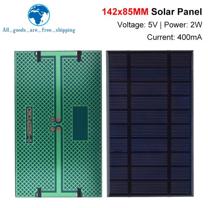 TZT Smart Electronics 400mA 5V 2W Solar Cells Solar Panel Phone Charger ...