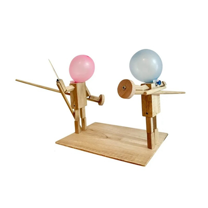 Balloon Bamboo Man Battle High Quality Handmade Woodbots Wooden Fencing ...