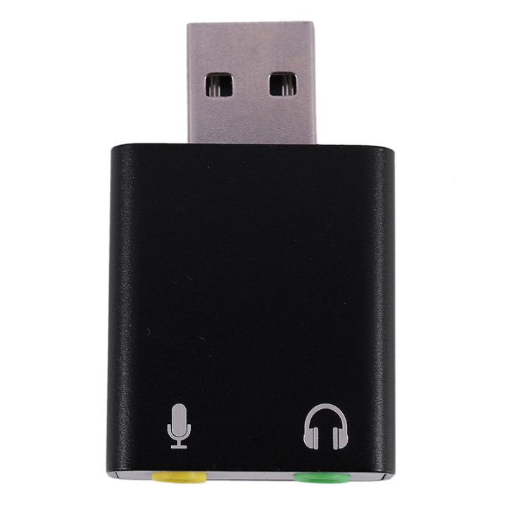 2X 7.1-Channel Aluminum Alloy USB Sound Card Computer External Sound ...