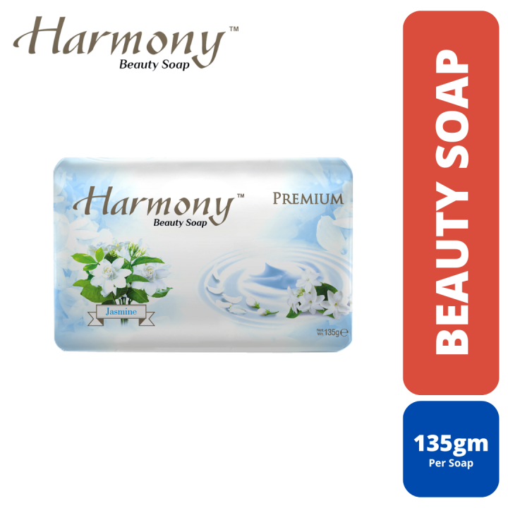 Harmony Premium Beauty Soap Bar with Jasmine Extract (135g) (Multipack ...