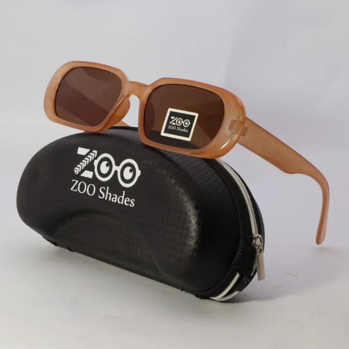 ZOO Shades Peach Colour Rectangle Sunglasses For Men And Women | Daraz.com.np