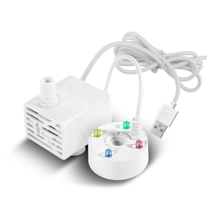 USB 5V Water Pump Mist Maker LED Lights Mister Fog Machine, Indoor ...