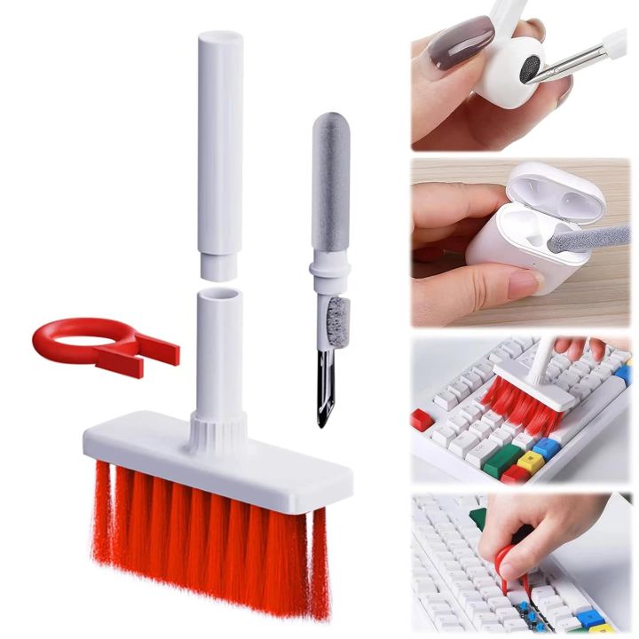 5 in 1 Keyboard Cleaning Brush Kit,Multifunctional Earbuds Cleaner with ...