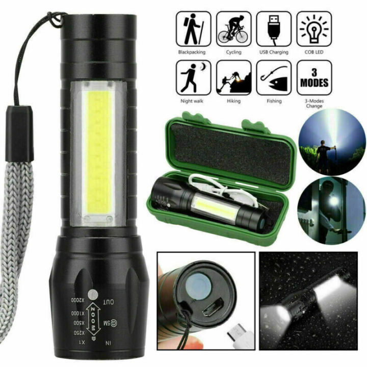 Mini Rechargeable Led Tactical Flashlight Powerful Torch Mini Pocket ...