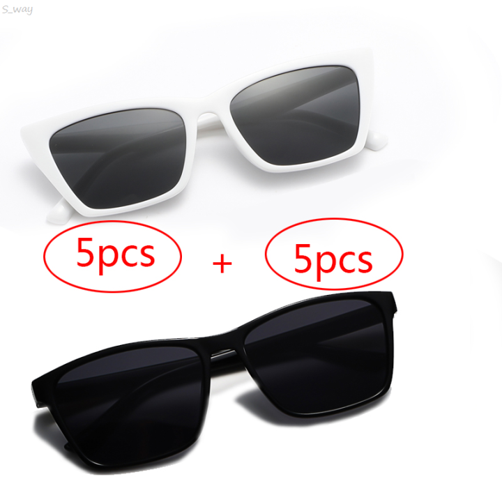 S_way 10pcs Black And White Combination Sunglasses Fashion Trend ...