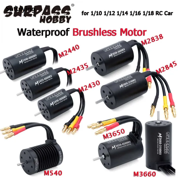 Sutuiying SURPASS HOBBY Waterproof Brushless Motor M2430/2435/2440/2838 ...