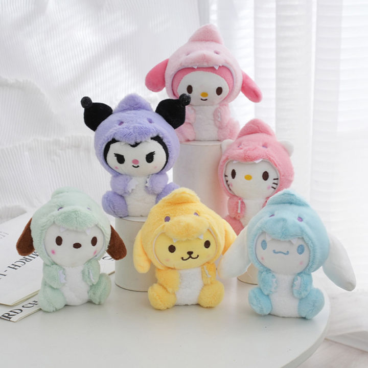 Sanrio Kawaii Anime Plush Toys Doll Kuromi Cinnamoroll Hello Kitty My ...