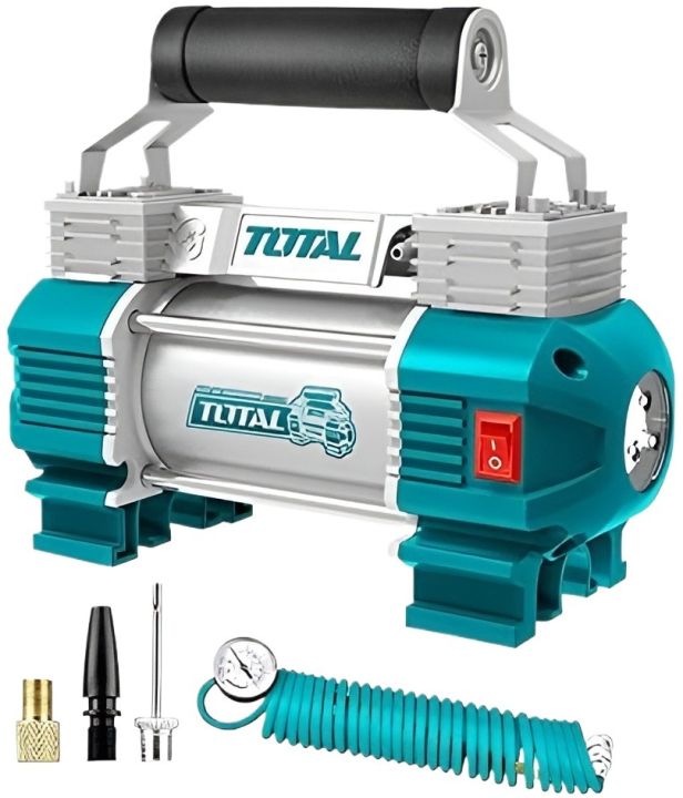 Total 2X Double Cylinder Auto Air Compressor Voltage:12V Current:18A ...