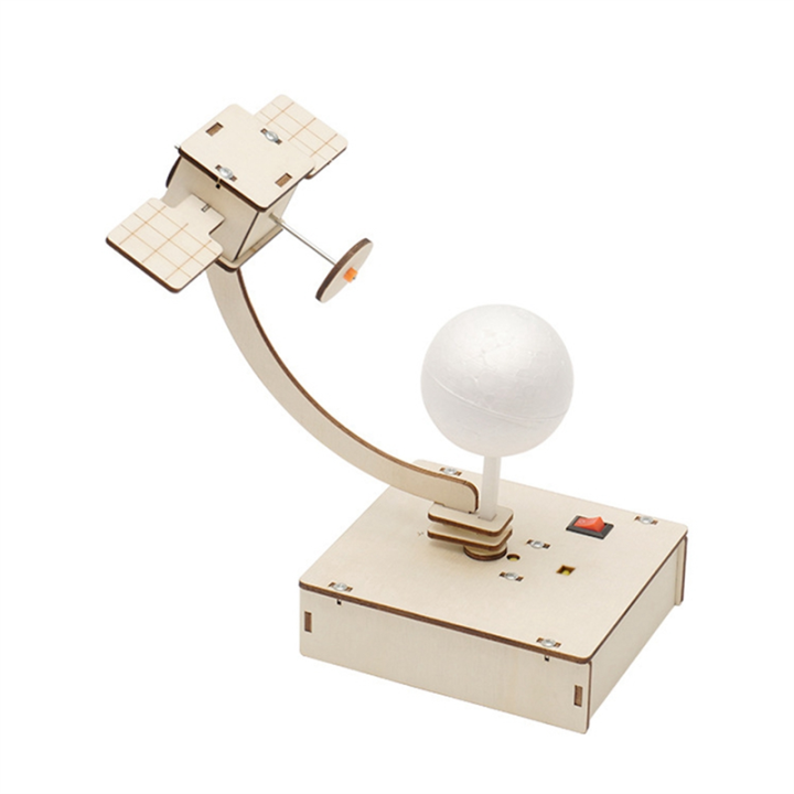 Rotating Track Satellite Aerospace Model DIY Handmade Science Space ...
