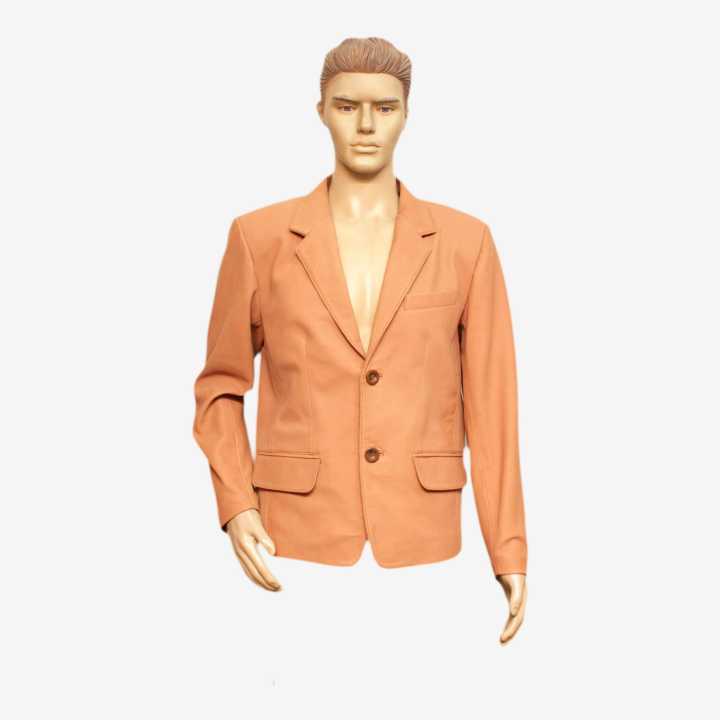 Peach Color New Buck Leather Casual/Formal Wear Blazer Design Jacket ...