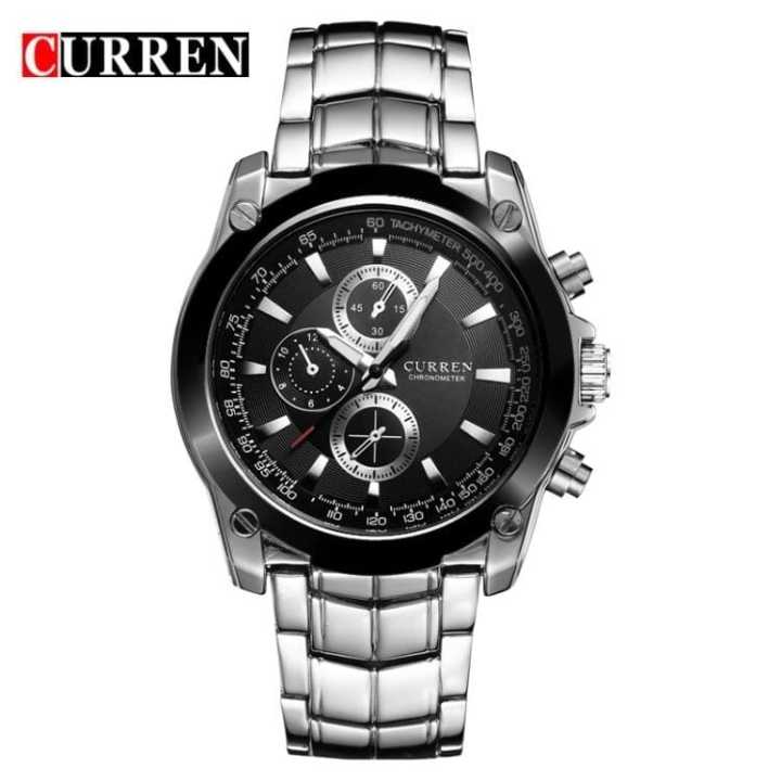 CURREN Stainless Steel Black Dial Men Watch | Daraz.com.np