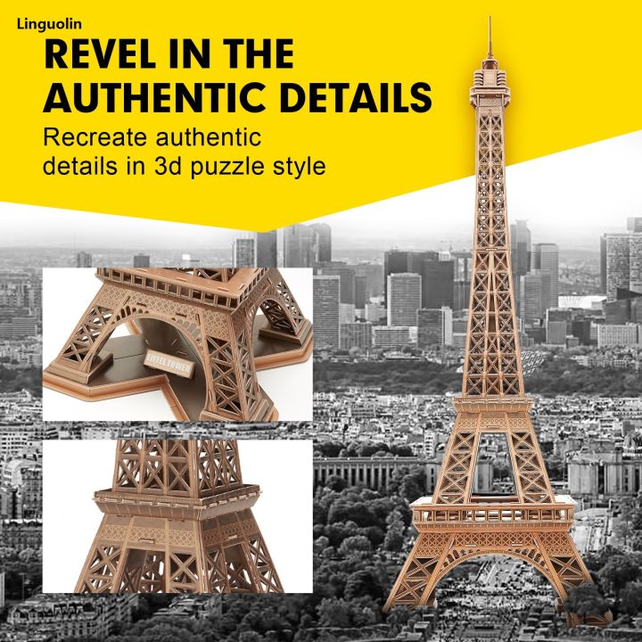 Linguolin CubicFun 3D Puzzles Eiffel Tower Paris Architecture Model ...
