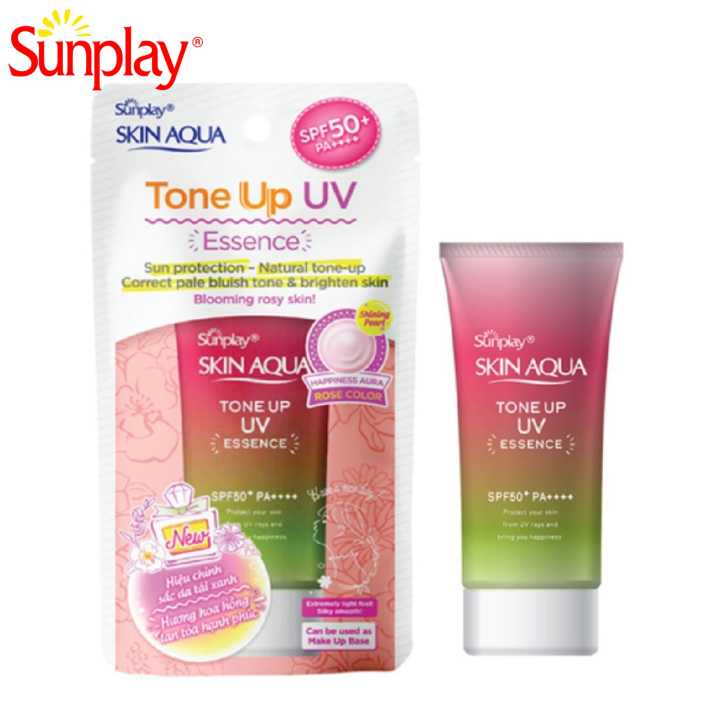 Sunplay Skin Aqua Tone Up UV Essence Happiness Aura Sunscreen SPF 50 ...