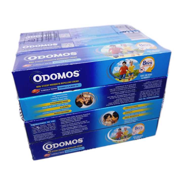 Pack of 12, Odomos Non-Sticky Mosquito Repellent Cream - 50 Gm | Super ...