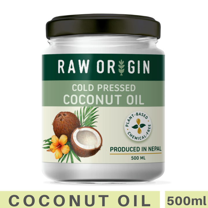 Raw Origin Cold Pressed Extra Virgin Coconut Oil 500ml (Glass Jar ...