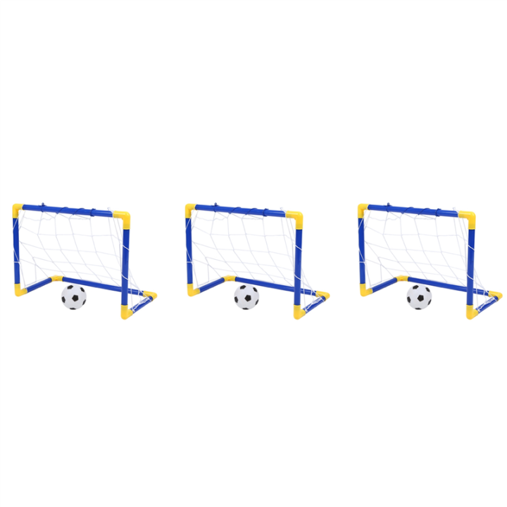 JAERBEE 12X Indoor Mini Folding Football Soccer Ball Goal Post Net Set ...