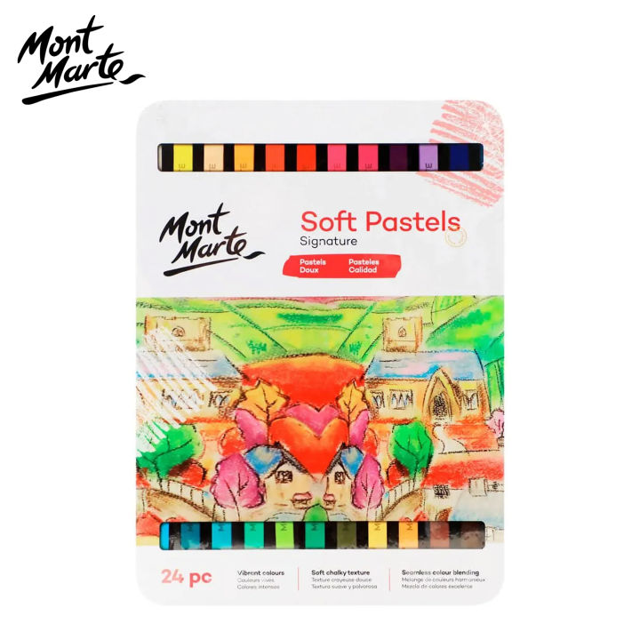 Mont Marte Soft Pastels 24pc Tin Box By KitabKalam | Daraz.com.np