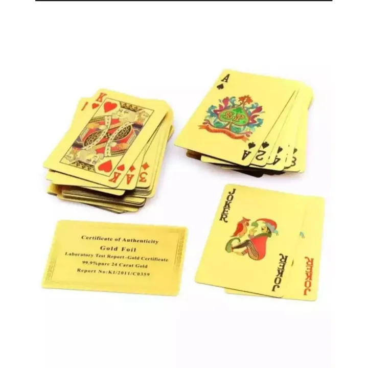 24K Gold Plastic Waterproof Playing Cards | Daraz.com.np