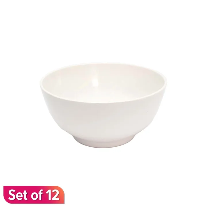 Austa Melamine Plain White Bowl 5 Inch (Set of 12) | Daraz.com.np