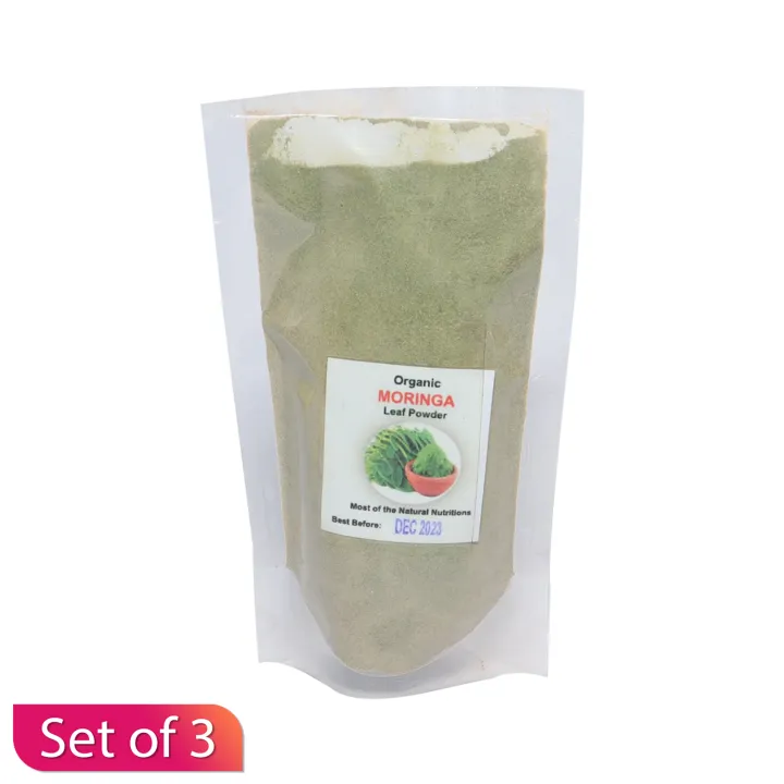Set of 3 Organic Moringa Leaf Powder 100g | Daraz.com.np
