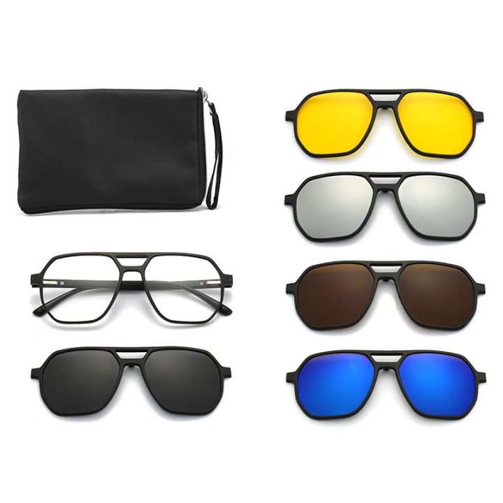 Dongzhu 6 In 1 Custom Men Women Polarized Optical Magnetic Sunglasses ...