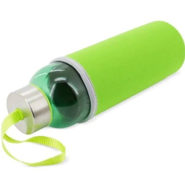 Glass Water Bottle With Removable Fabric Cover, 500ml | Daraz.com.np