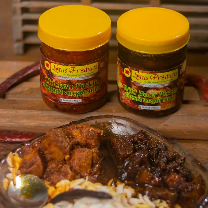 Masu Achar - Kukhura Masu Ra Badel Masu Achar - Combo Pack (Homemade Chicken Pickle and Wild ...