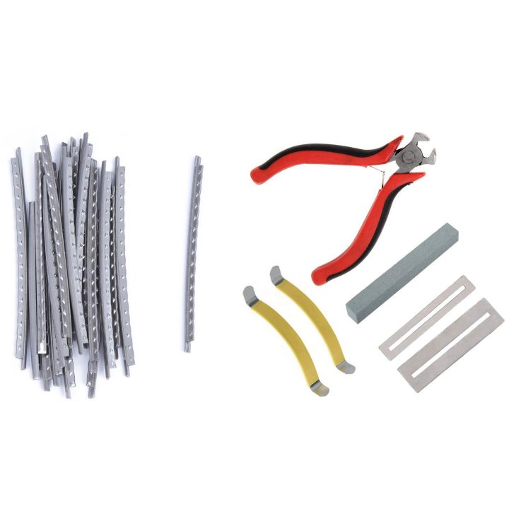 JINMY 20Pc Acoustic Guitar Fret Wire Fretwire Set 2mm & 6x Guitar Clean ...