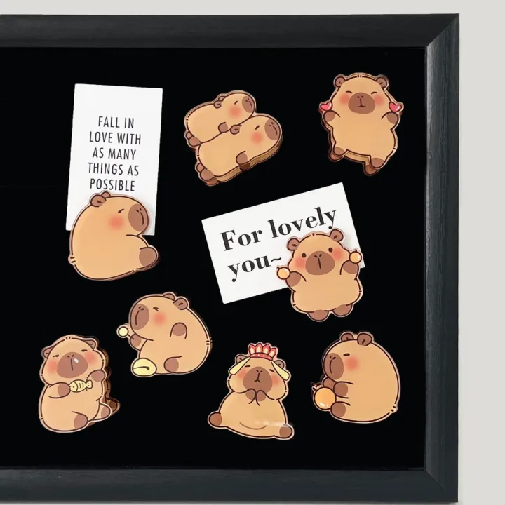Creative Refrigerator Magnet Adorable Acrylic Capybara Fridge Magnet ...