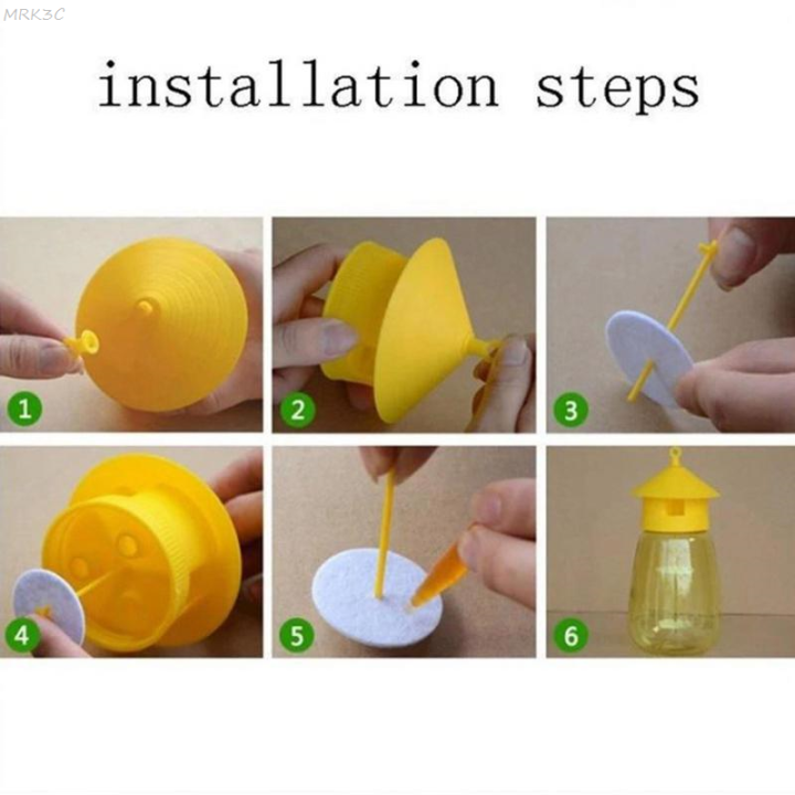 MRK3C Fly Trap Reusable Hornet Trap For Outside Garden Patios Weather ...