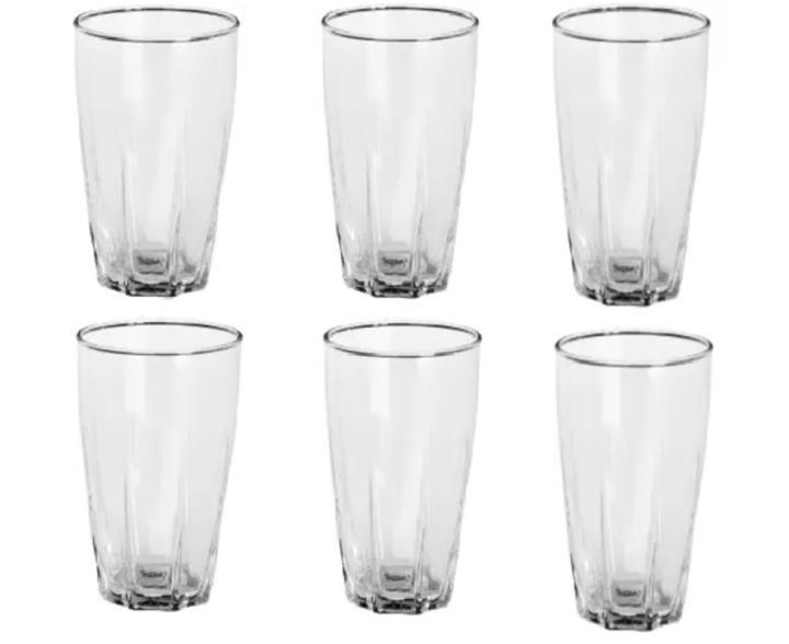 Cold Drink Glass Set (6 Pcs) Perfect for serving chilled beverages ...