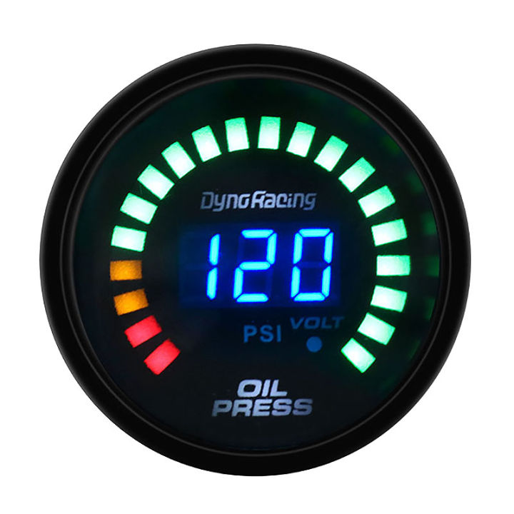 (GGBR) 2 Inch 52mm Car Digital Analog LED Oil Pressure Gauge Meter 0 ...
