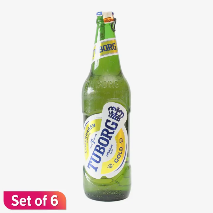 Set Of 6 Tuborg Gold Beer 650ml | Daraz.com.np